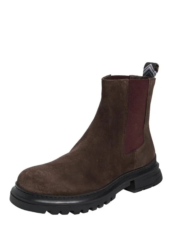 Missoni Eric Suede Chelsea Boots - Dark Brown
