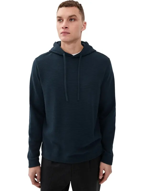 Theory Delroy Hoodie In Studio Jaquard - Baltic