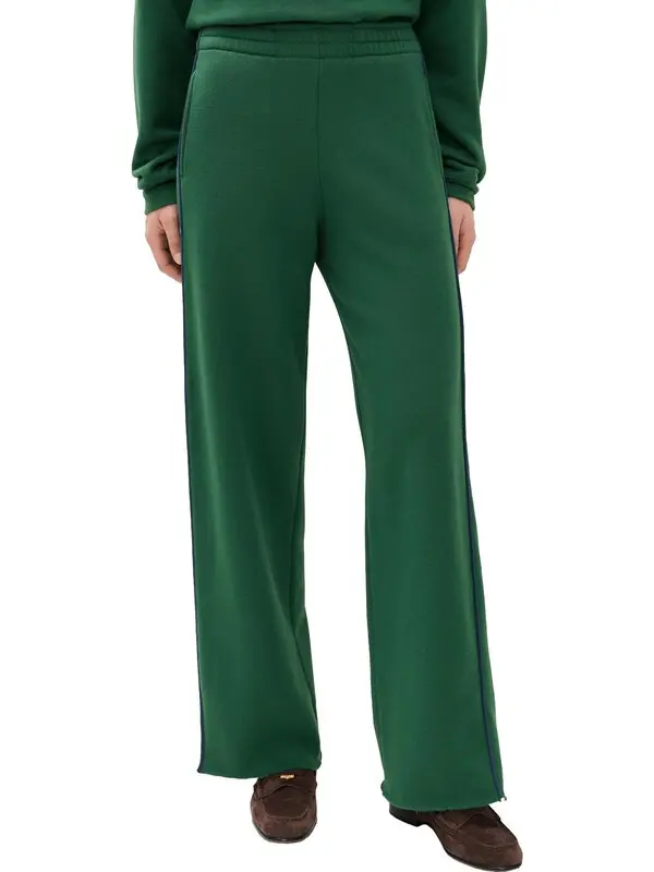 STATE & LAKE Pippa Track Pants - Racing Green/denim