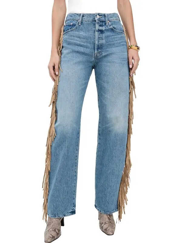 MOTHER Fringe Detail Jeans - Folk Star