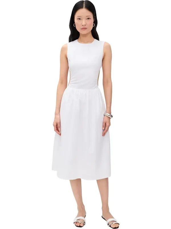 Solid & Striped The Sabine Midi Dress - Optic White