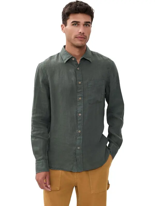 Faherty Brand Laguna Linen Shirt - Valley Sage