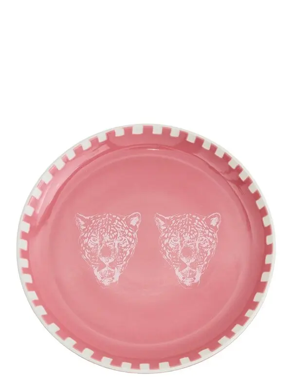 Carolina K Tiger Appetizer Plate - Pink