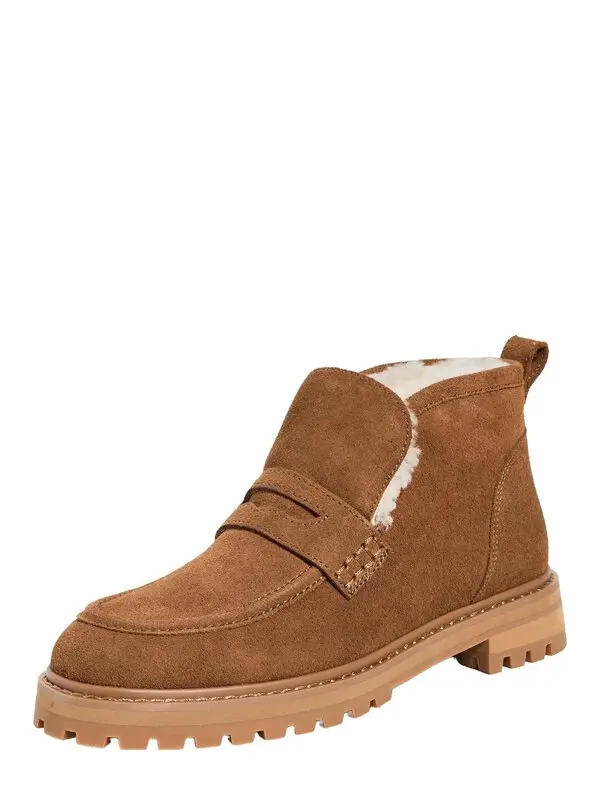 Madewell Rory Lug Booties - Warm Chestnut