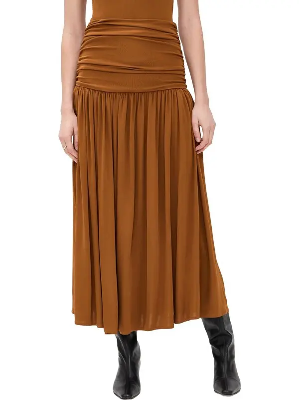Françoise Nora Midi Skirt - Walnut