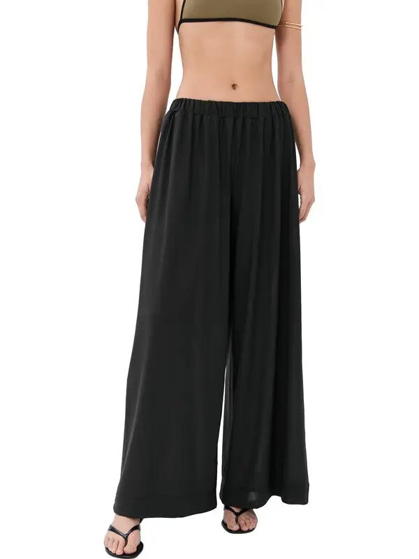 Staud Marza Wide Leg Pants - Black