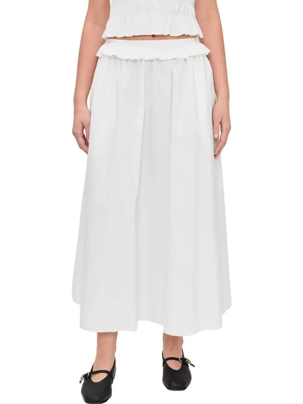 Ciao Lucia Esi Ruffle Trim Skirt - White