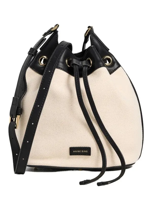 ANINE BING Mini Alana Bucket Bag - Natural