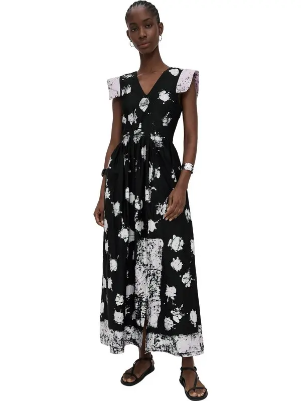 BUSAYO Korede Midi Dress - Black And Lilac