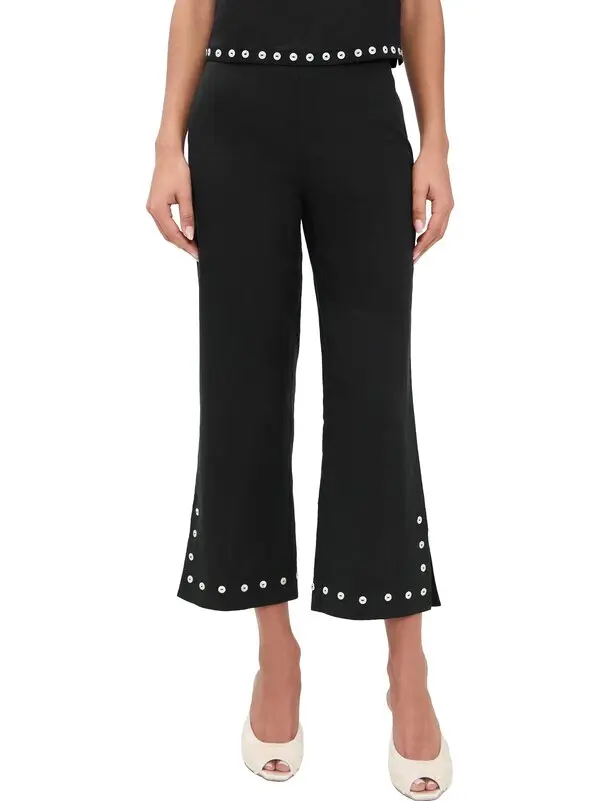 Staud Piha Linen Pants - Black