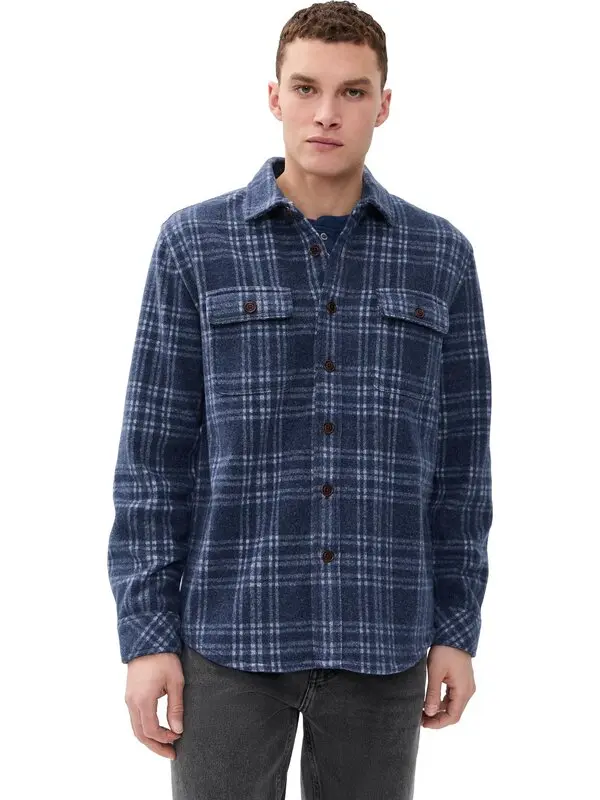 Rails Alder Plaid Stretch Flannel Shirt Jacket - Frost Harbor