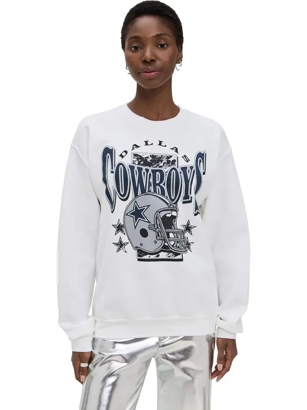 Junk Food Cowboys Conversion Crew Fleece - White
