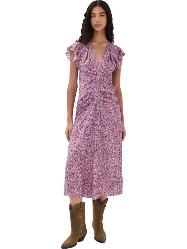 Isabel Marant Lyndsay Floral Print Dress - Pink