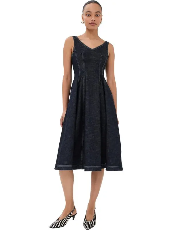 Marni Midi-length Denim Dress - Blue/black