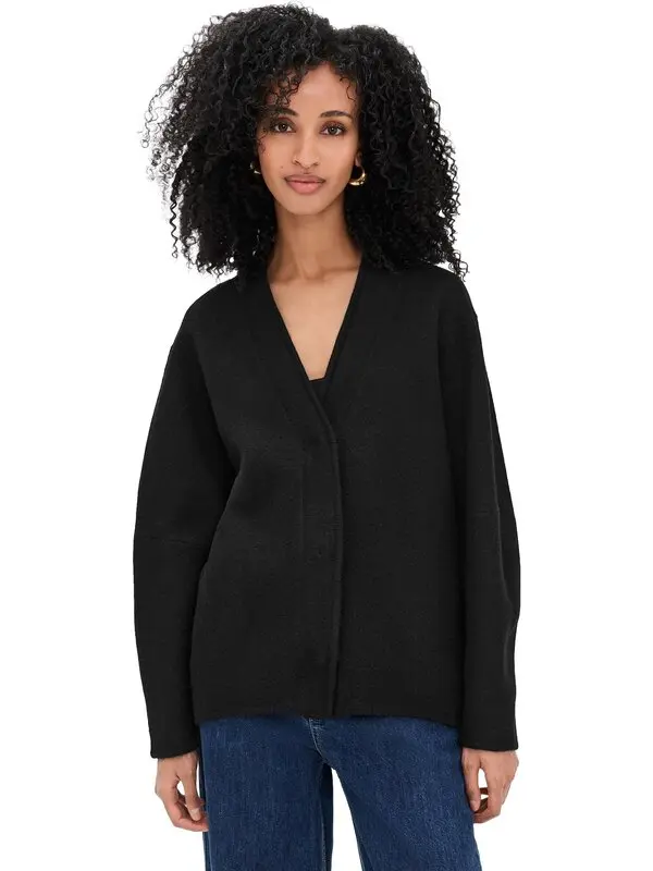 HOUSE OF DAGMAR Long Wool Cardigan - Black