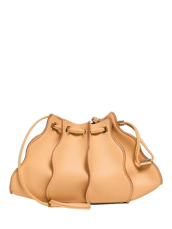 Ulla Johnson Adria Pleated Wave Mini Crossbody Bag - Lotus