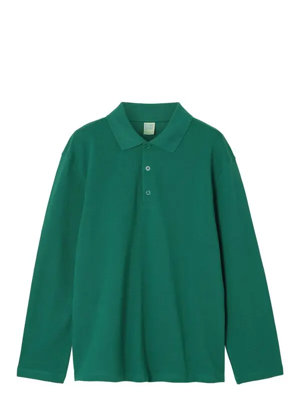 FLORE FLORE Diana Organic Cotton-piqué Polo Shirt - Green
