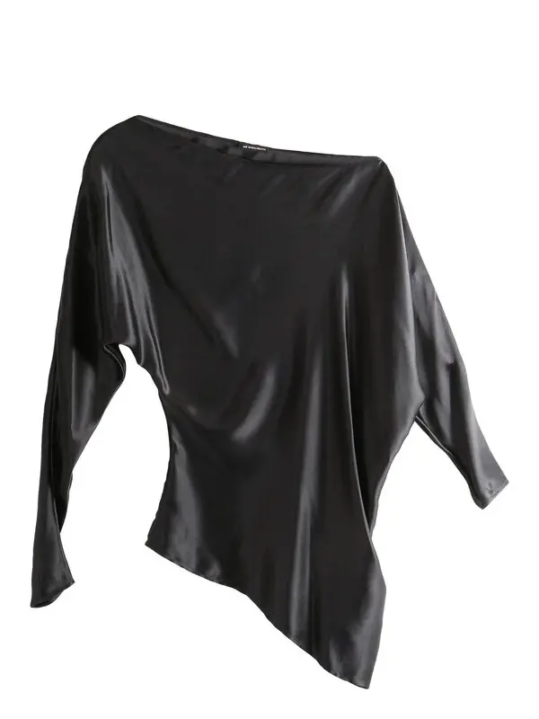 ANN DEMEULEMEESTER Roos Bias Cut Top - Black