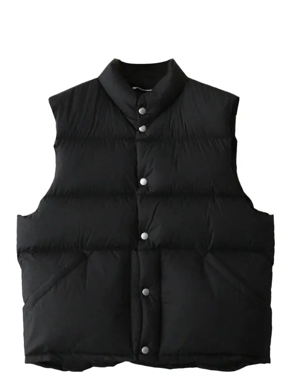 Auralee Super Light Nylon Ripstop Down Vest - Black