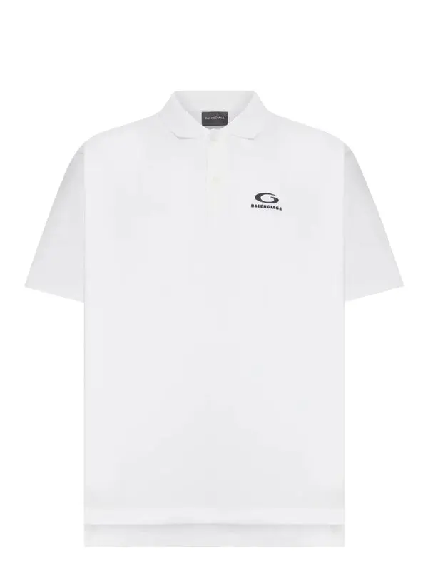 Balenciaga Short-sleeve Regular Polo T-shirt - White