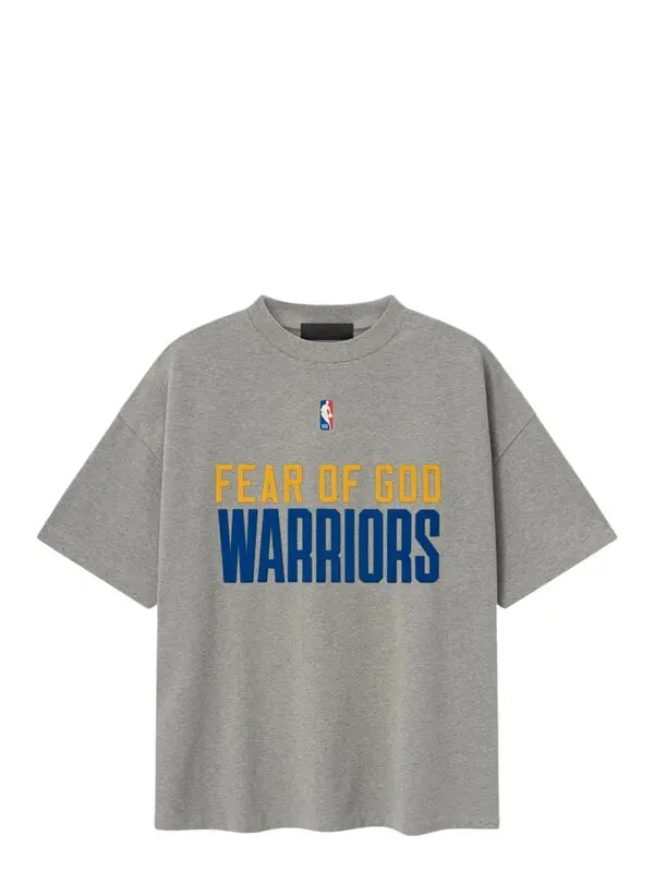 Fear Of God X Nba Warriors 90's Tee - Grey
