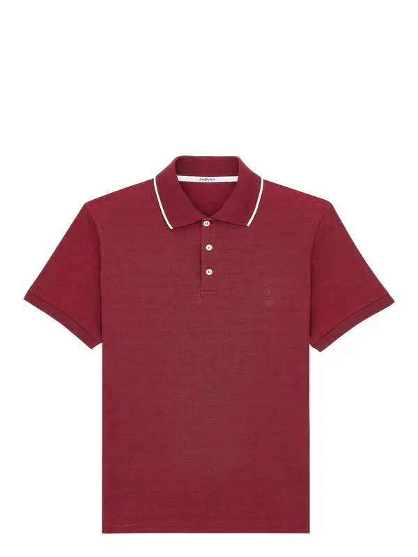 Saint Laurent Jersey Polo - Brown