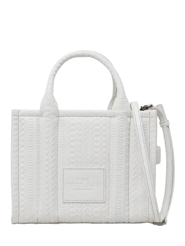 Marc Jacobs Dtm Monogram Leather Small Tote - White