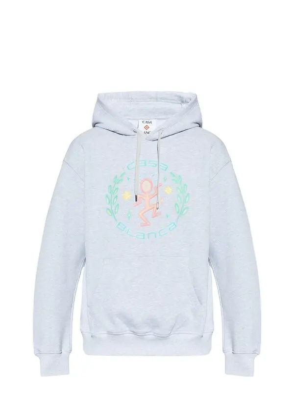 Casablanca Printed Hooded Sweatshirt - Grey