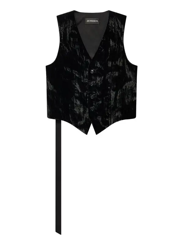 ANN DEMEULEMEESTER Stanse Classic Waistcoat - Black