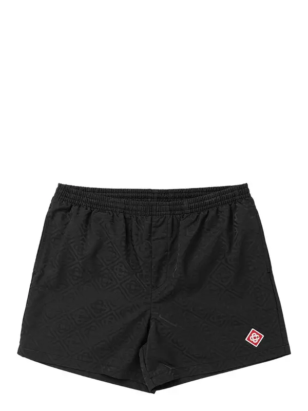 Casablanca Jacquard Swim Shorts - Black