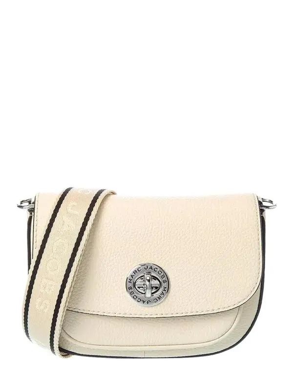 Marc Jacobs Signet Turnlock Small Saddle Bag - White