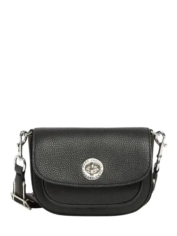 Marc Jacobs Signet Turnlock Small Saddle Bag - Black
