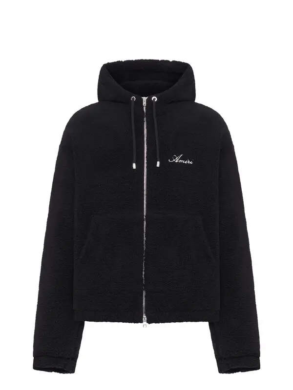 Amiri Bones Fleece Zip Hoodie - Black