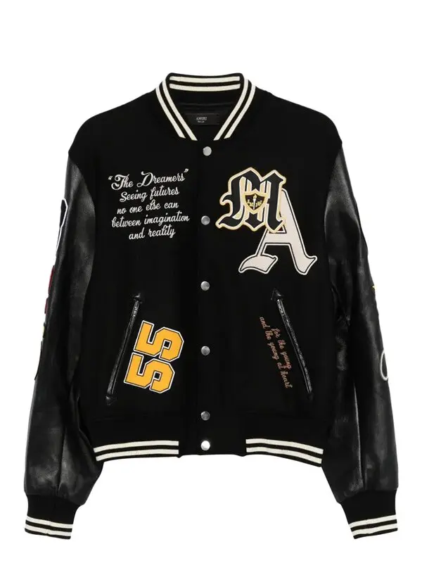Amiri Varsity Patch Jacket - Black