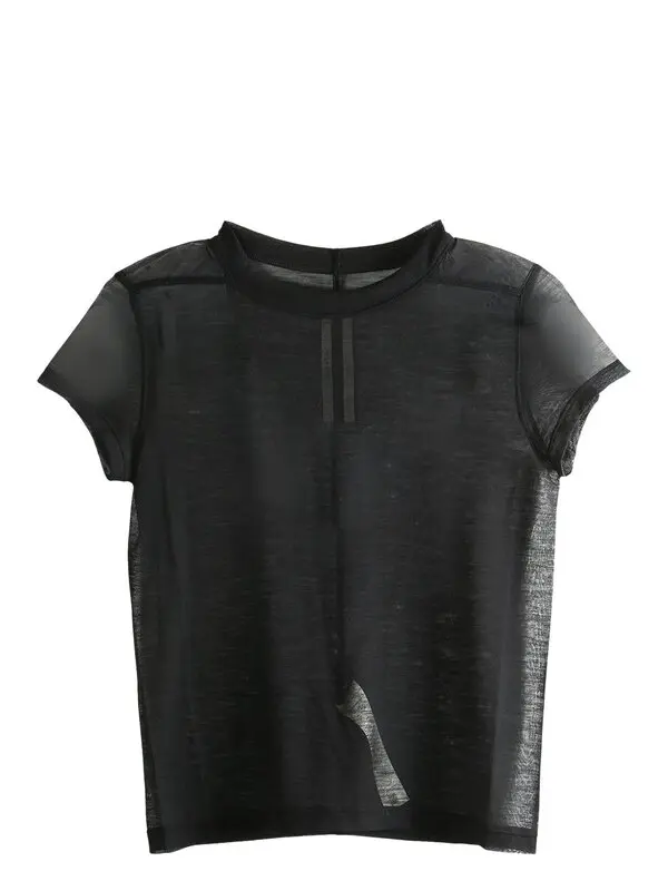 Rick Owens Cropped Level T-shirt - Black