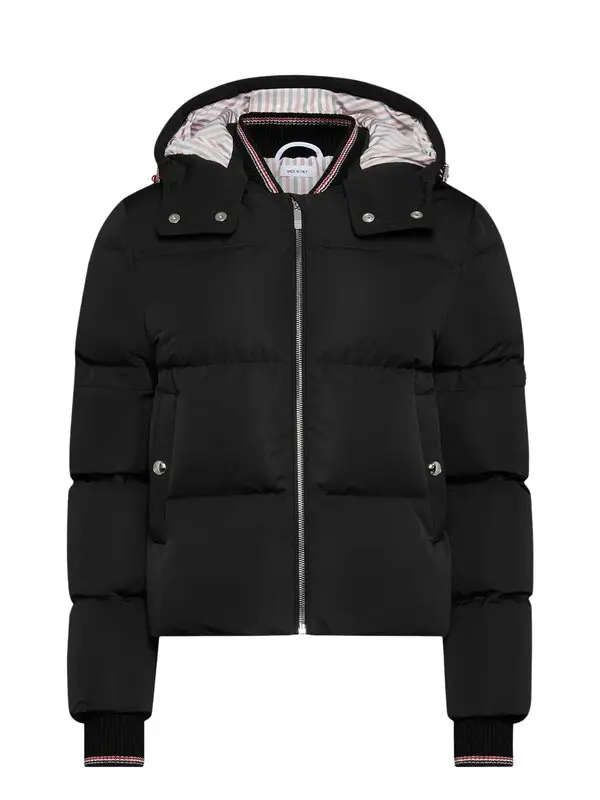 Thom Browne Removable Hood Down Jacket - Black