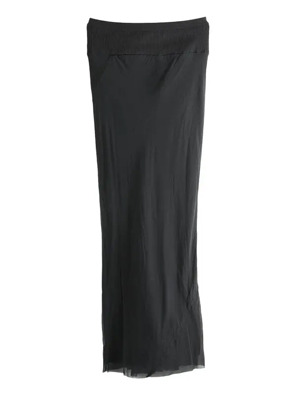Rick Owens Gonna Calf Bias Skirt - Black