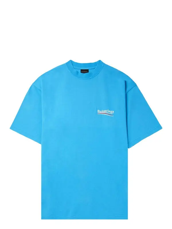 Balenciaga Political Campaign T-shirt - Blue