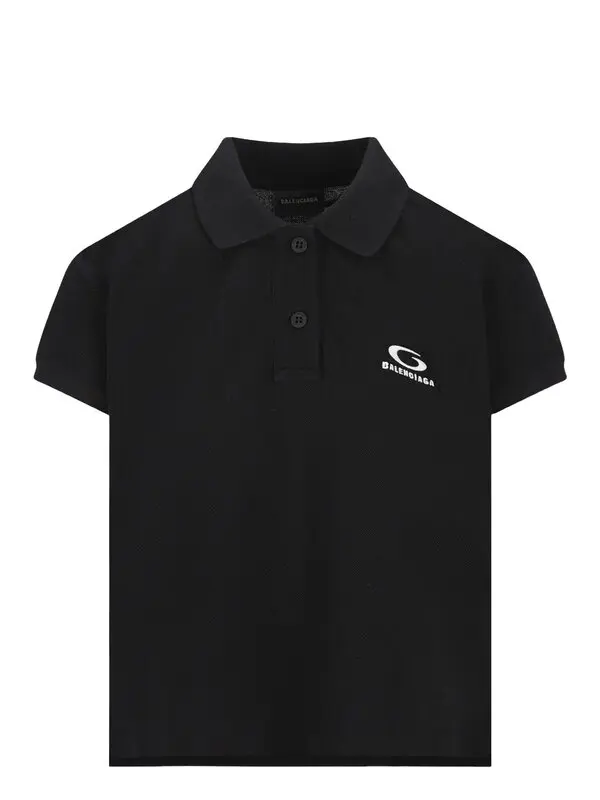 Balenciaga Short-sleeve Polo T-shirt - Black