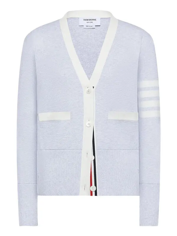 Thom Browne Milano Classic V-neck Cardigan - Grey