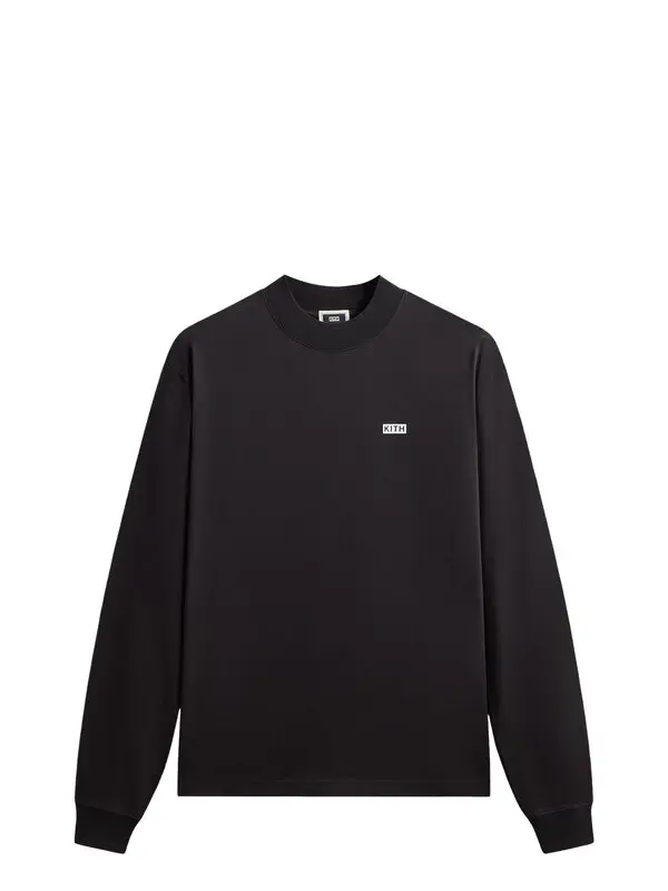 Kith Long Sleeve Mock Neck Tee - Black