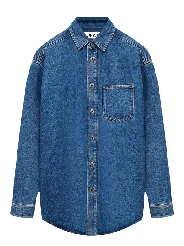 Loewe Anagram Denim Overshirt - Blue