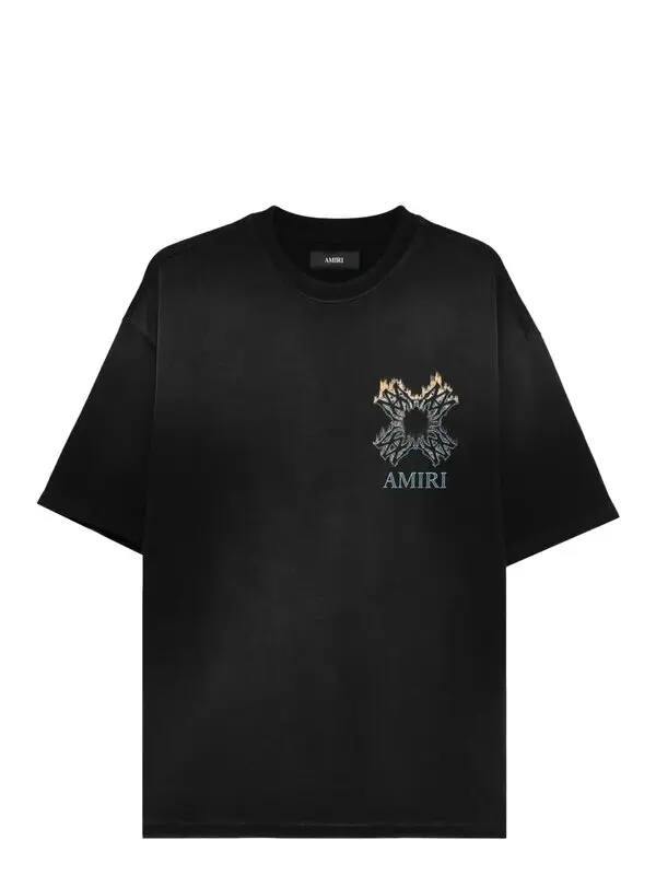 Amiri Ma Quad Flames Tee - Black