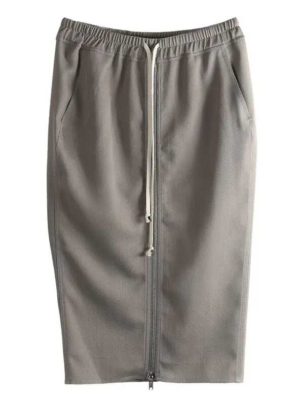 Rick Owens Gonna Zipped Short Pillar Skirt - Brown