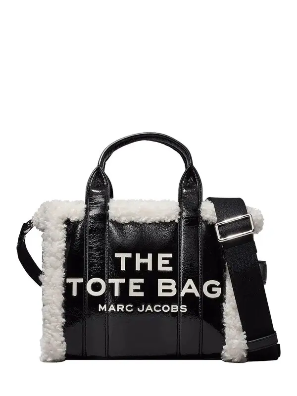 Marc Jacobs Crinkle Shearling Small Tote Bag - Black