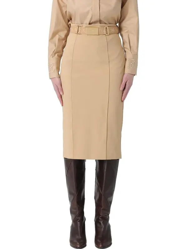 Elisabetta Franchi Pencil Skirt - Camel