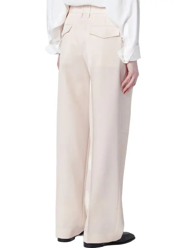 JIL SANDER Wide Leg Trousers - Ivory