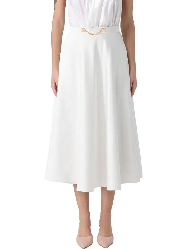 Elisabetta Franchi A-line Skirt - White