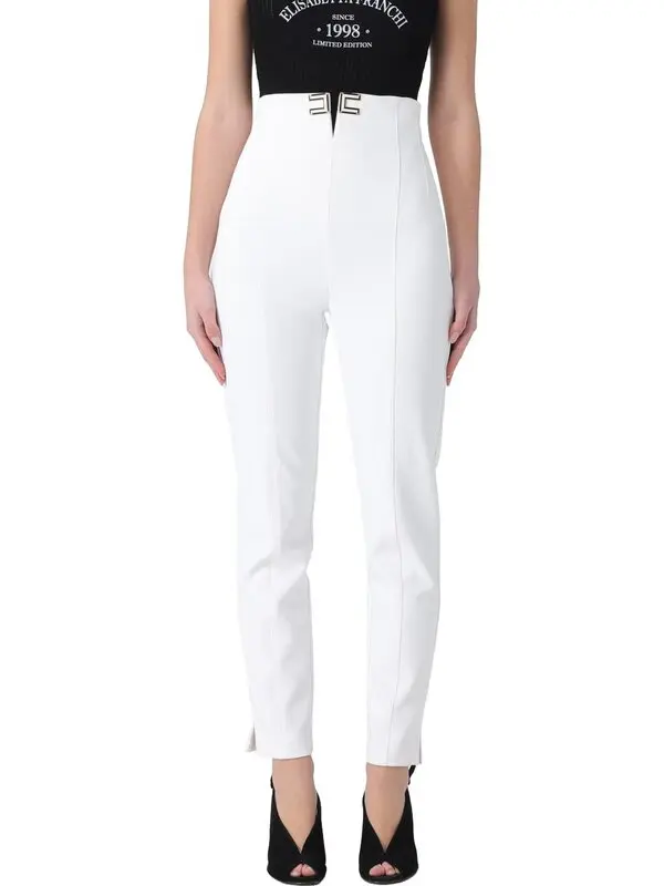 Elisabetta Franchi Slim Fit Trousers - Ivory