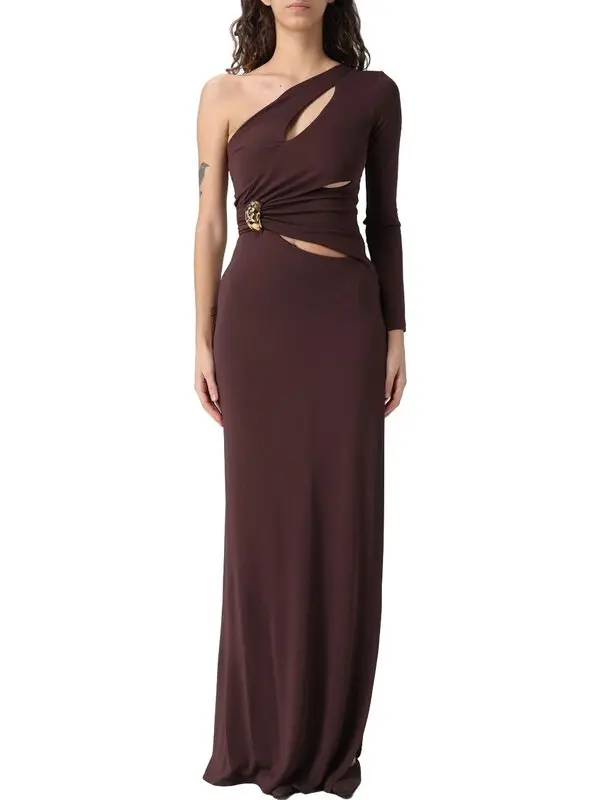 Elisabetta Franchi One-shoulder Gown - Brown
